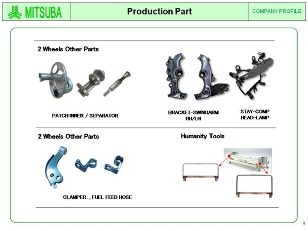 Products | PT. Mitsuba Indonesia Pipe Parts